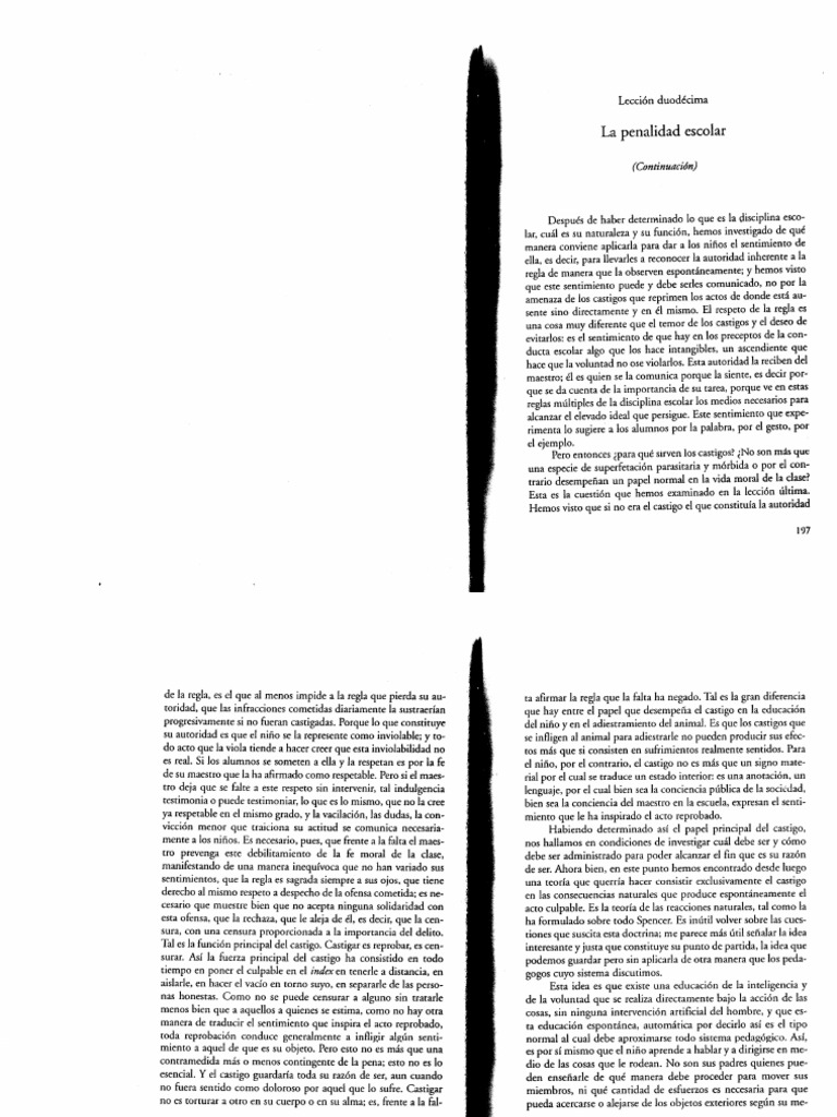 DURKHEIM Educacion Moral Leccion Doce-Trece | PDF