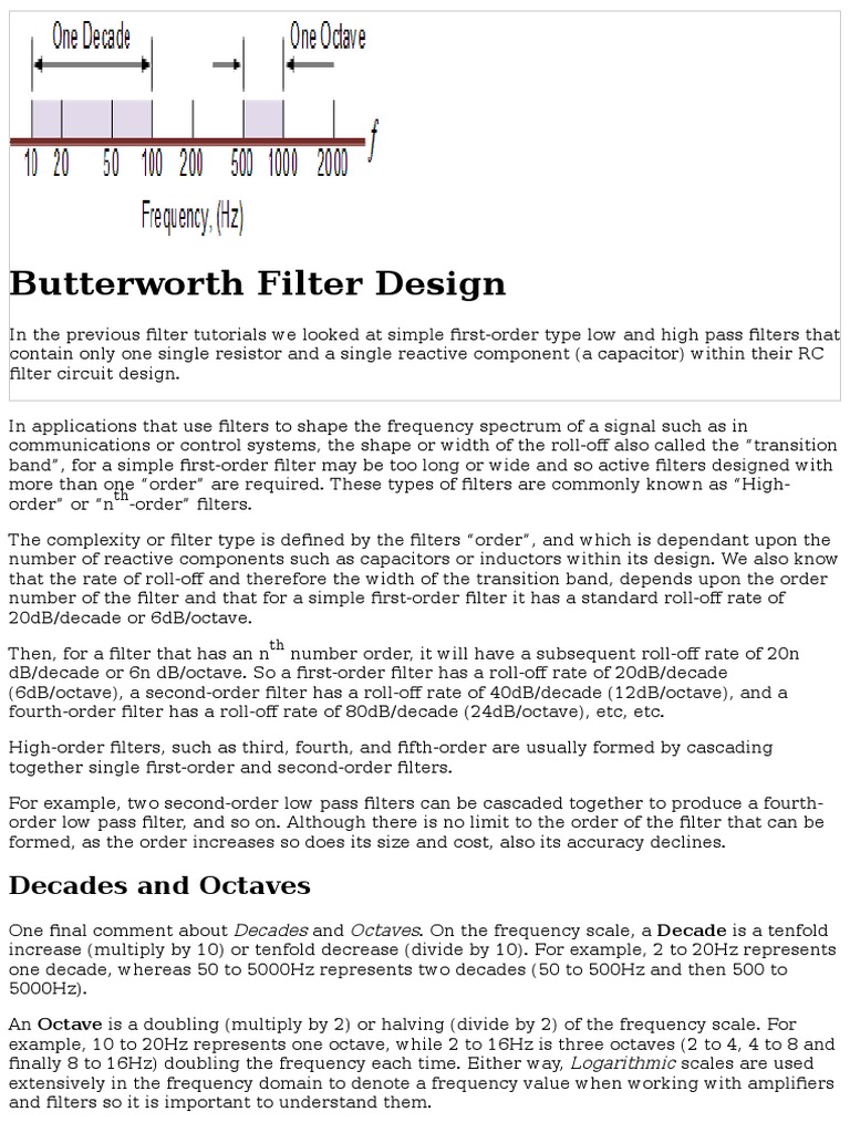 Butterworth Filter Design With A Low Pass Butterworth | Download Free ...