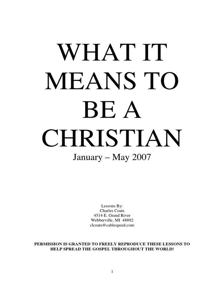 What It Means To Be A Christian | PDF | Forgiveness | Paul The Apostle