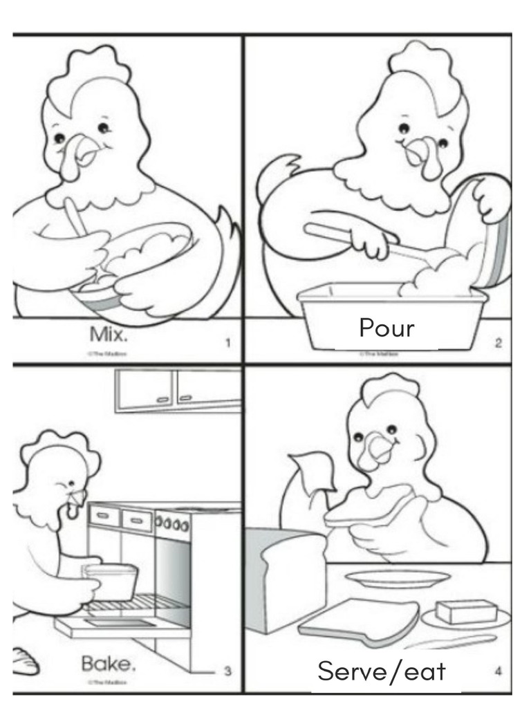 Hen Making Cake Story Map PDF | PDF