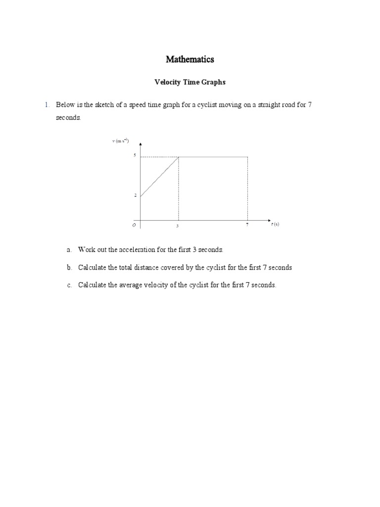 Week 8 - HW - Velocity - Time Graph | PDF Week 8 - HW - Velocity - Time Graph | PDF