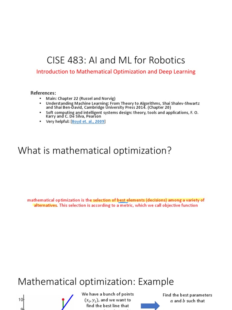 Ai And Ml In Robotics Optimization Pdf Artificial Neural Network