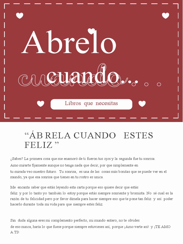 Abrelo Cuando | PDF | Amor