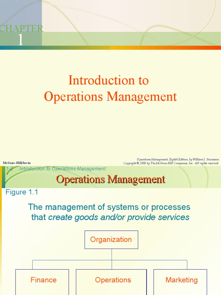Chap001 - Introduction To Operations Management | PDF | Operations ...