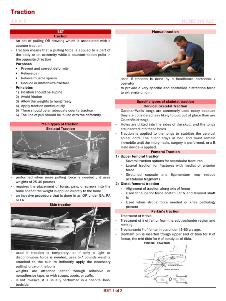 316 RLE - Balance Skeletal Traction (BST) | PDF | Knee | Hip