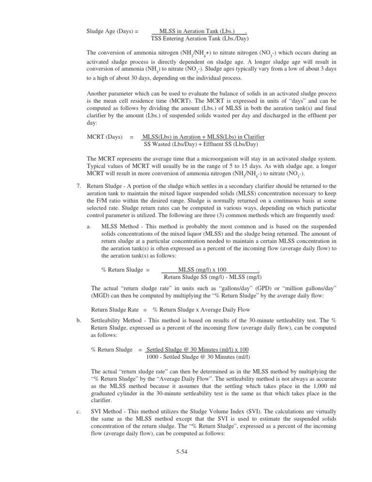 Sludge Age | PDF | Chemical Engineering | Water Pollution