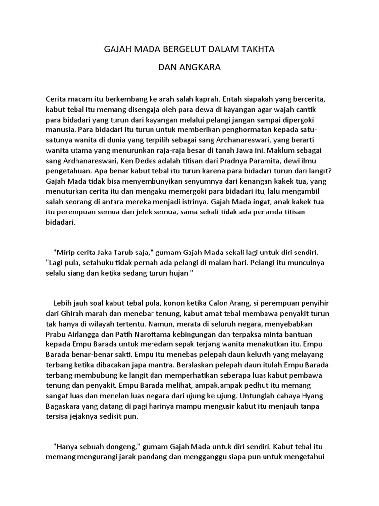 Gajah Mada Bergelut Dalam Takhta | PDF