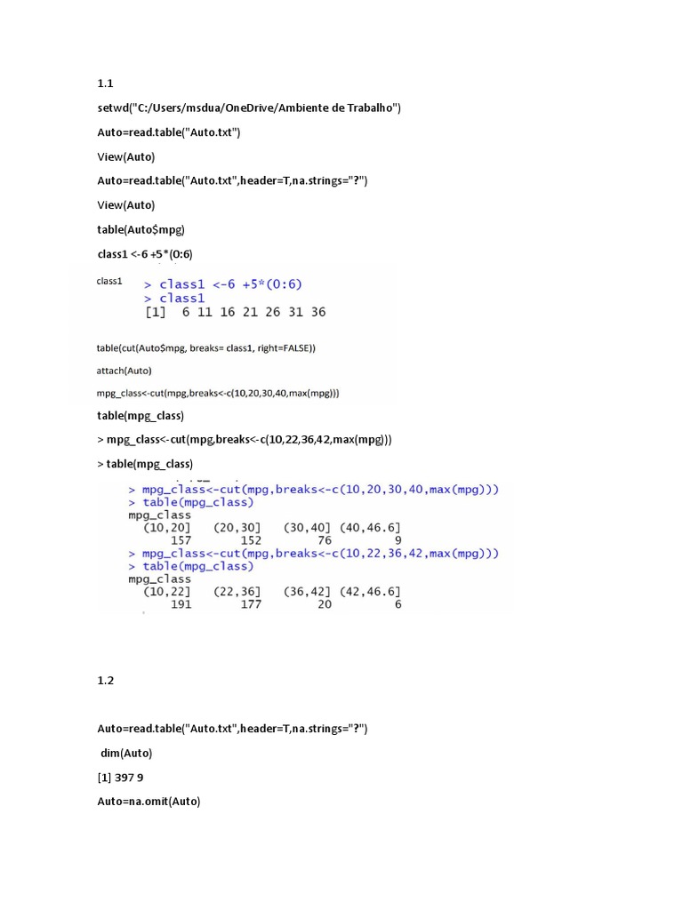 First Assignement Lab Statistic in R | PDF