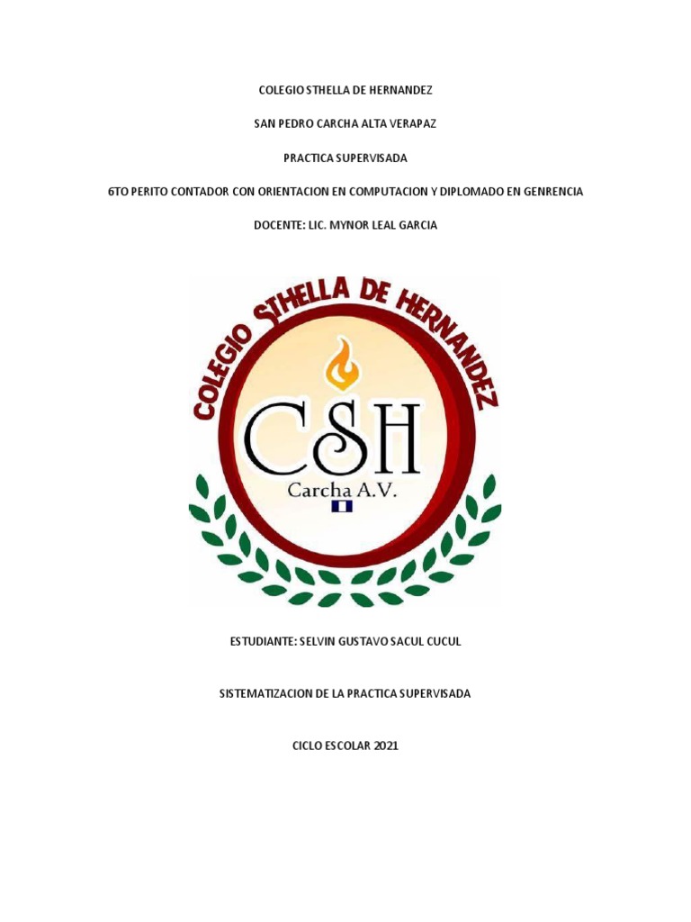 INFORME_PS_2021_SELVIN GUSTABO SACU CUCUL | PDF | Contabilidad | Factura