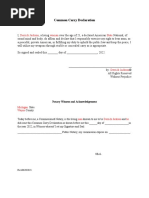 Certificate of Assumed Name for John Doe | PDF | Notary Public | Trust Law