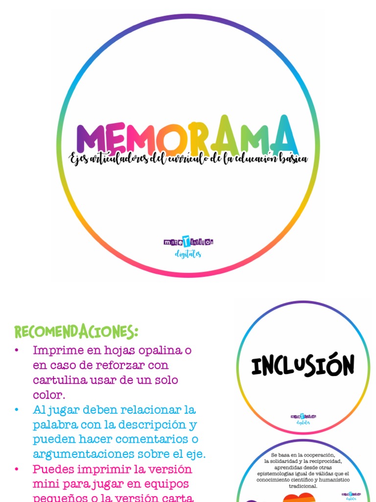 Memorama Ejes | PDF