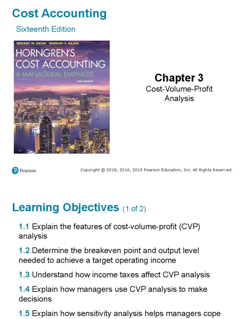 Week 12 Cost Volume Profit Analysis Rev | PDF | Economies | Management ...