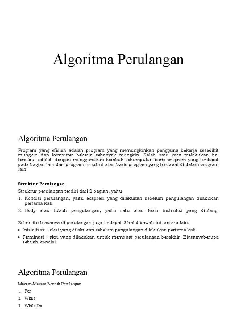 5.6.algoritma Perulangan | PDF | Komputer