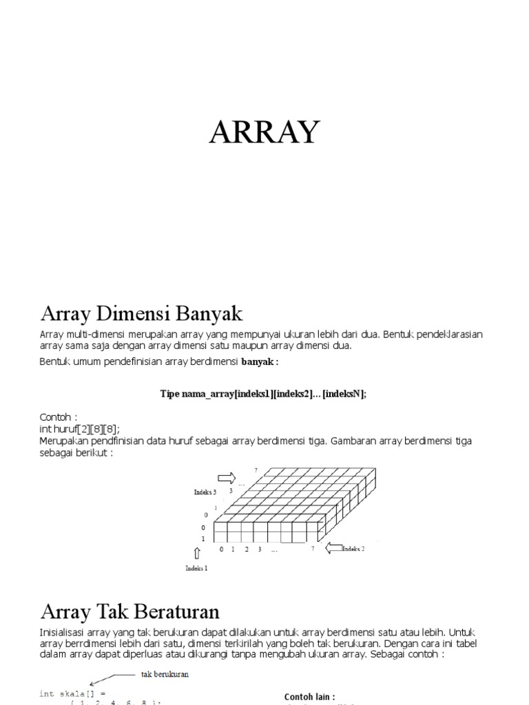 Array Dimensi Banyak | PDF