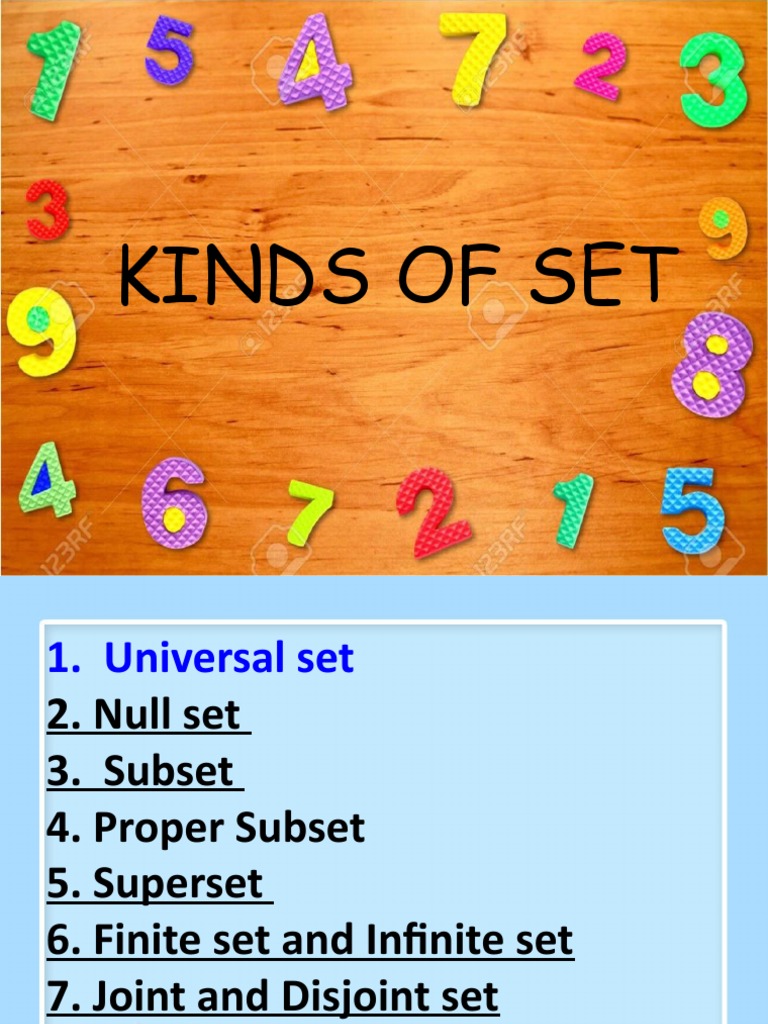 Types of Sets Explained | PDF | Set (Mathematics) | Mathematical Objects
