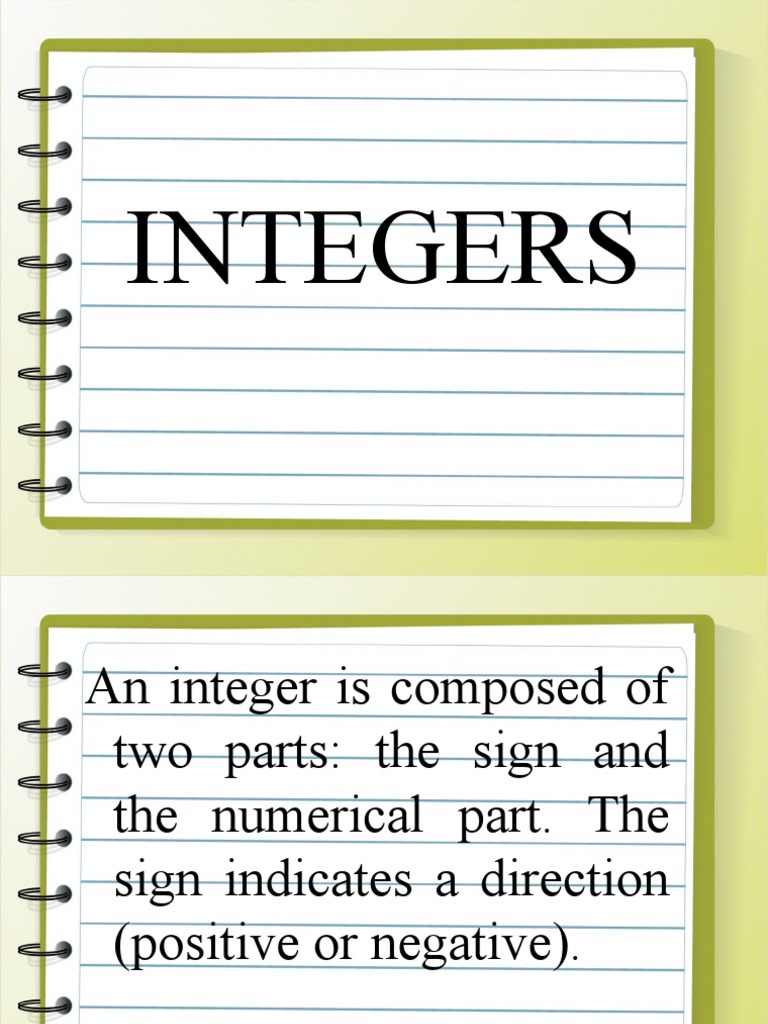 INTEGERS | PDF | Numbers | Mathematical Objects