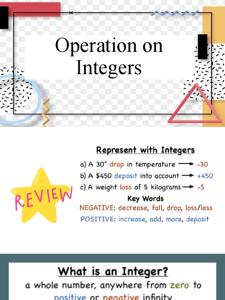Operation On Integers | PDF