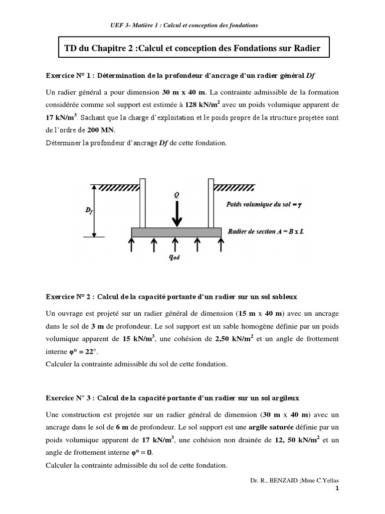Calcul et conception des radiers | PDF