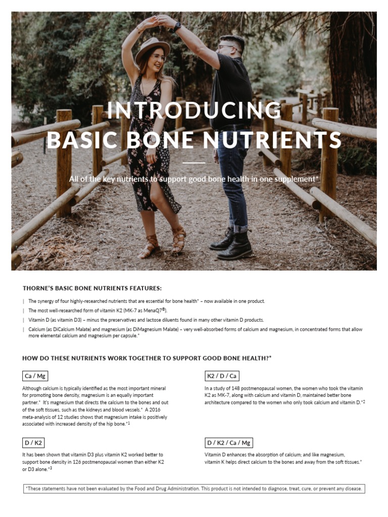Basic Bone Nutrients Thorne | PDF | Vitamin D | Calcium