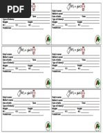 Postpartum Report Sheet | PDF | Human Development | Puberty