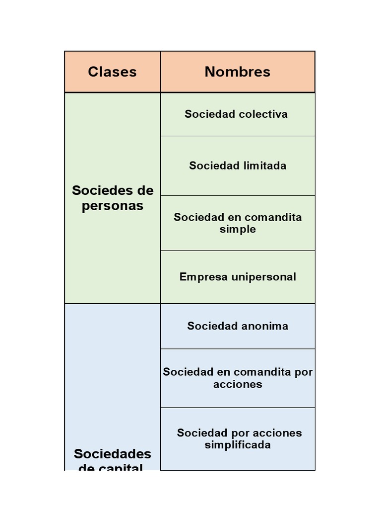 Tipos de Sociedades y sus Características | PDF | Negocios económicos | Business