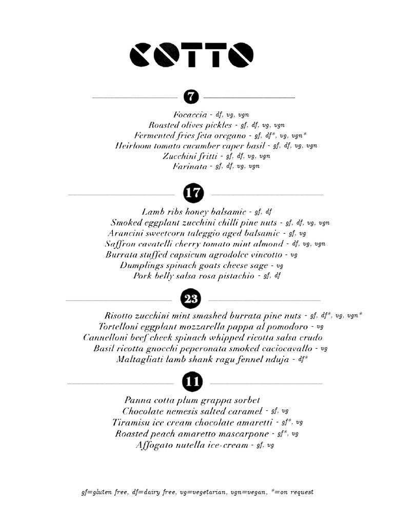 Cotto Food Jan23 | PDF