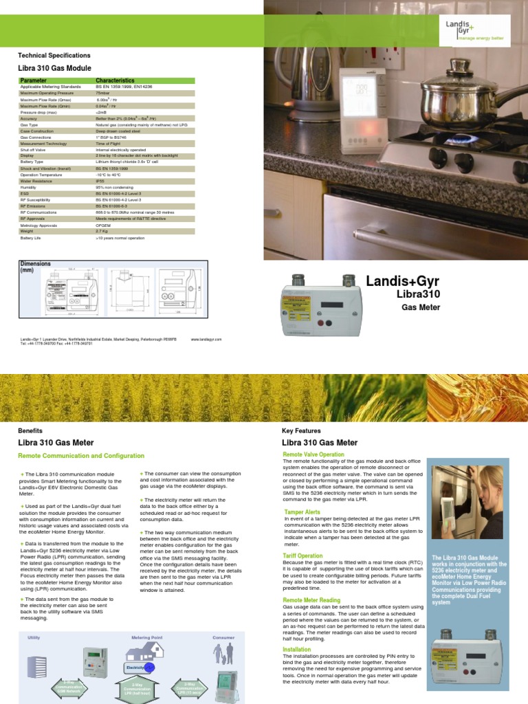 Landis Libra 310 Overview | PDF | Natural Gas | Battery (Electricity)