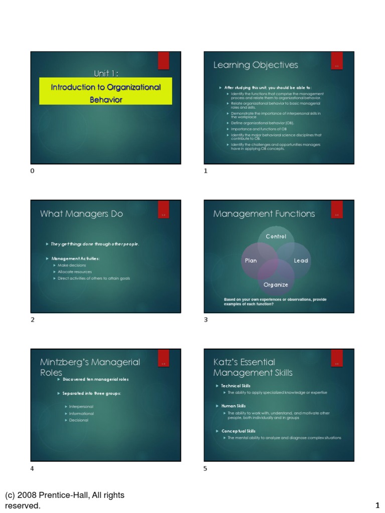 01 Introduction To OB-đã G P | PDF | Job Satisfaction | Attitude ...