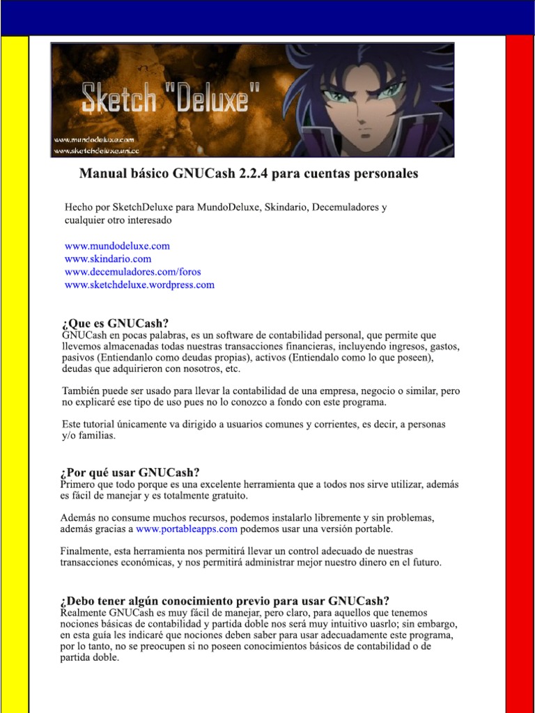 Tutorial Basico Uso de GNUCash 2 | PDF