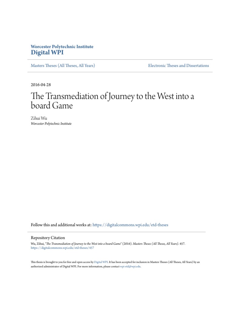 The Transmediation of Journey To The West Into A | PDF