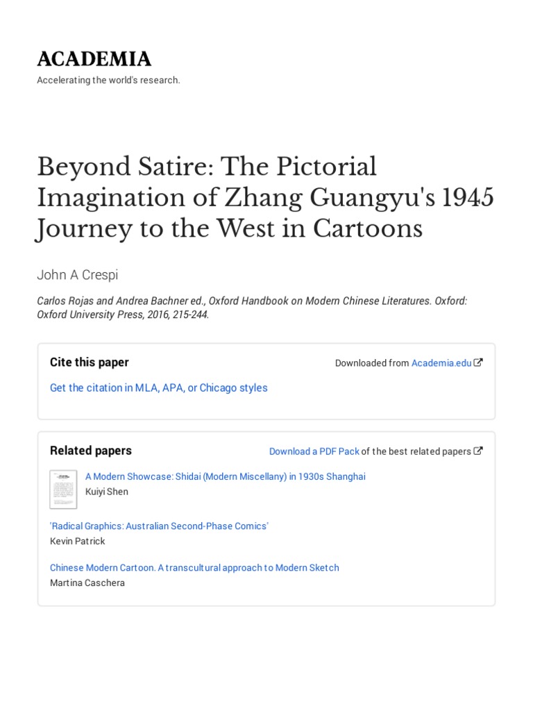 Crespi John Beyond Satire Zhang Guangyu Xiyoumanji-With-Cover-Page-V2 ...