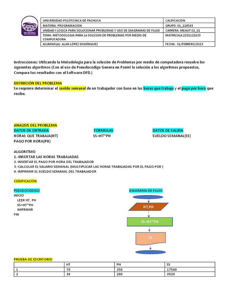 Programacion Tarea Algoritmo 2 | PDF | Algoritmos | Informática