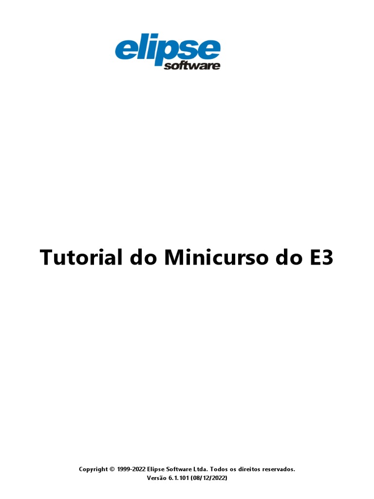 Elipse E3 Tutorial Mini | PDF | Janela (informática) | Informação