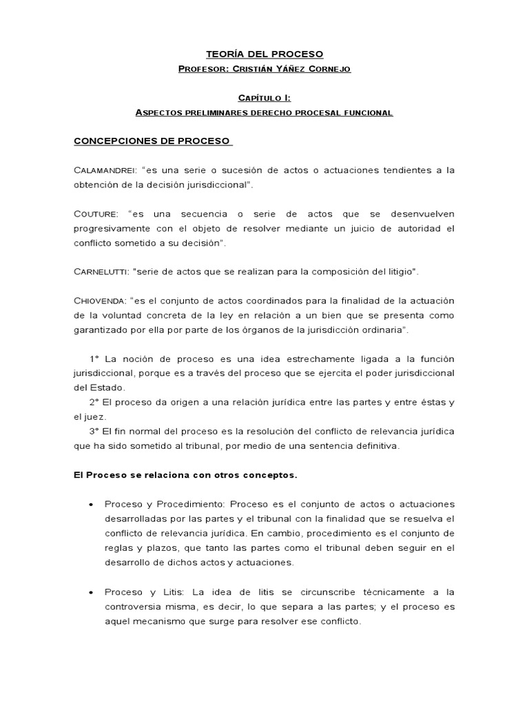 Apunte Teoría Del Proceso 2022 | PDF | Ley procesal | Jurisdicción