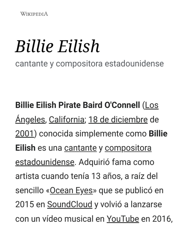 Billie Eilish - . | PDF | Industria de la música