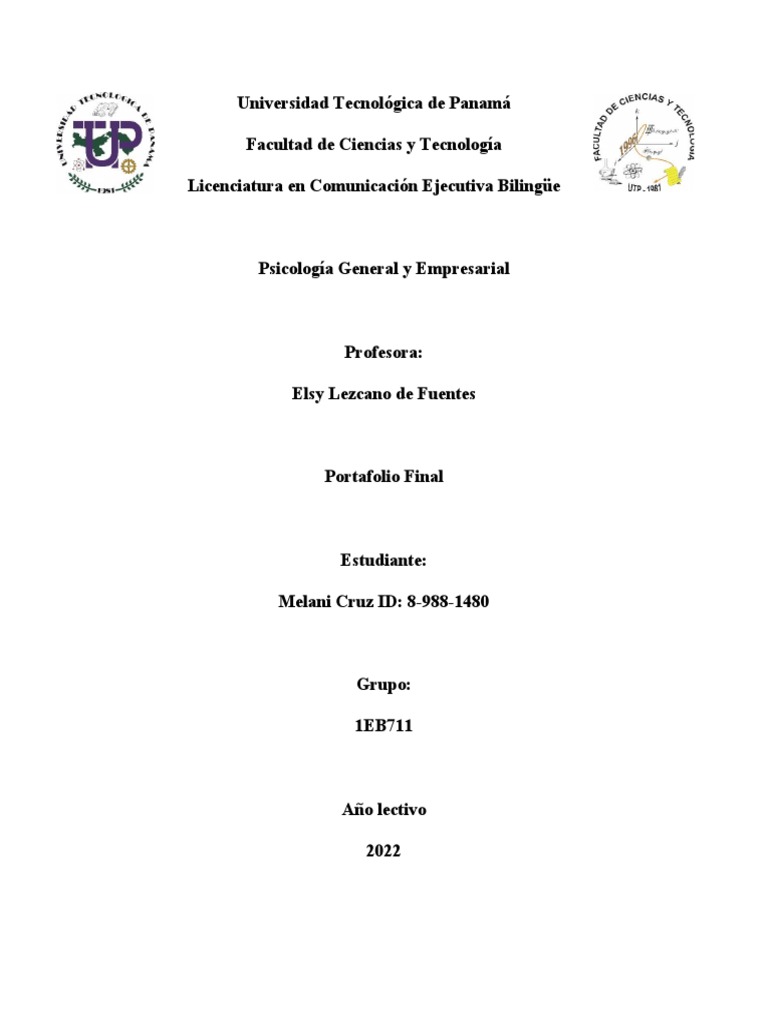 Universidad Tecnológica de Panamá | PDF | Liderazgo | Sicología