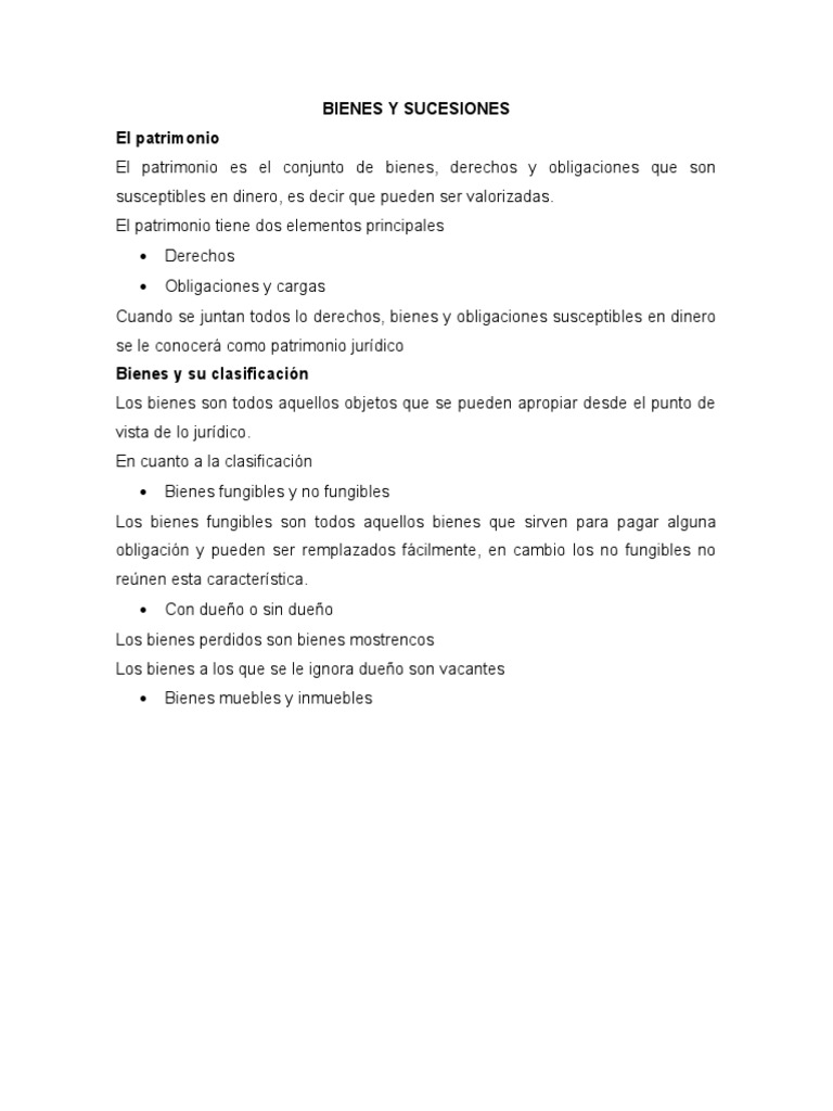 Bienes y Sucesiones | PDF