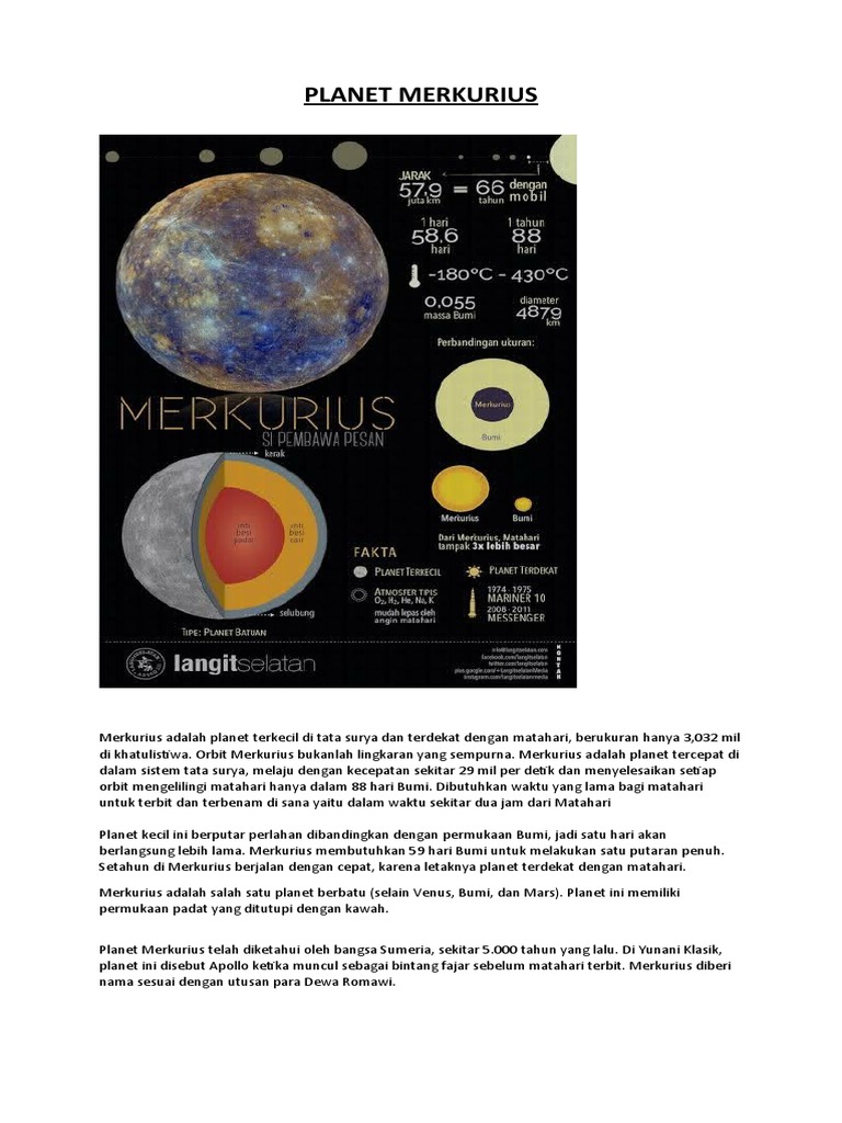 Fakta Menarik Planet Merkurius | PDF