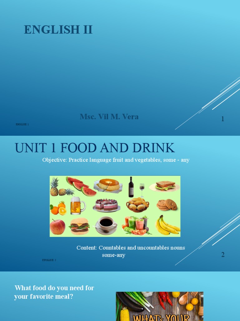 Lesson 1 Food-Some-Any-A | PDF