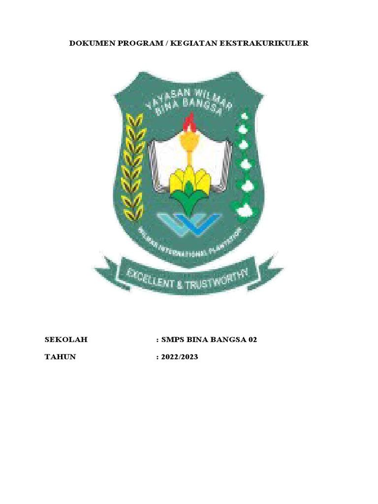 Dokumen Program Program Kegiatan Ekstrakurikuler 2022 | PDF