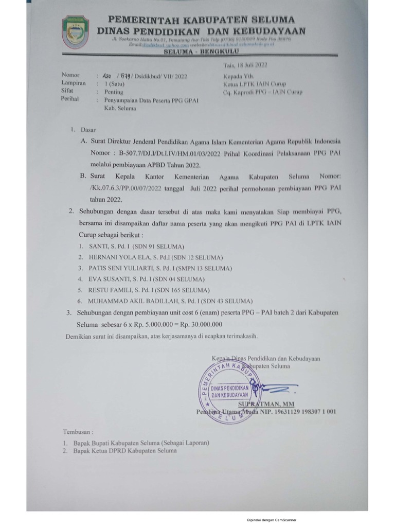 Surat Permohonan | PDF