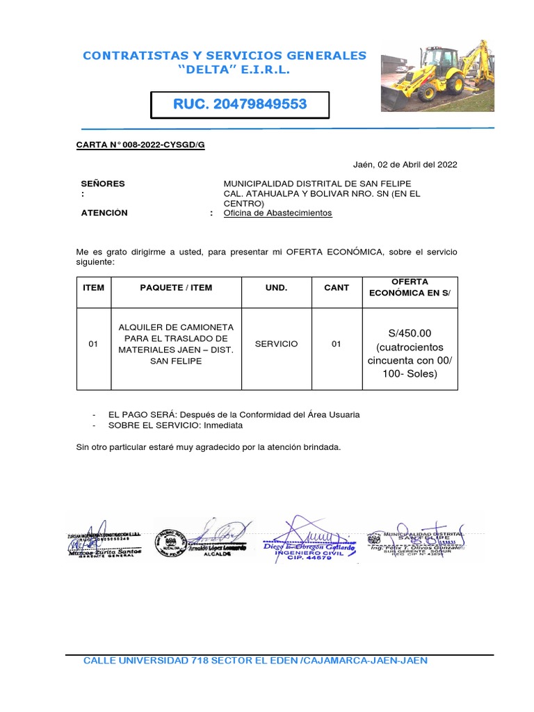 Cotizacion Flete 2 | PDF