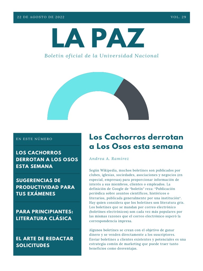 Boletín Universitario: Noticias y Consejos | PDF