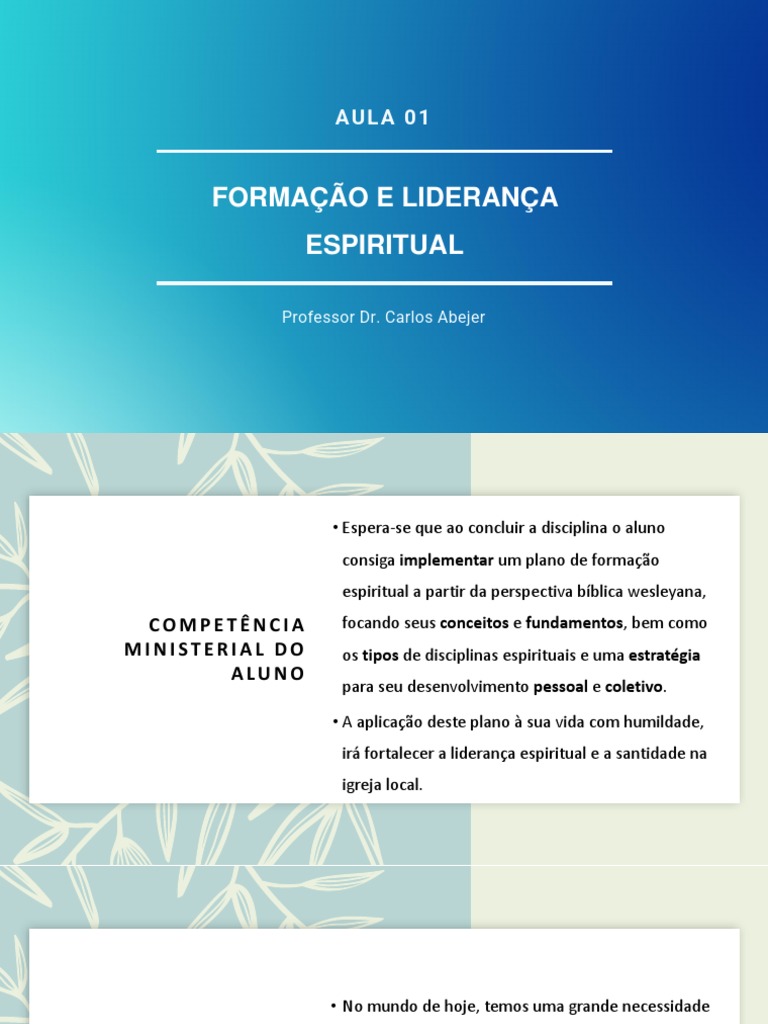 Slides Aula 01 PDF | PDF | Jesus | Amor