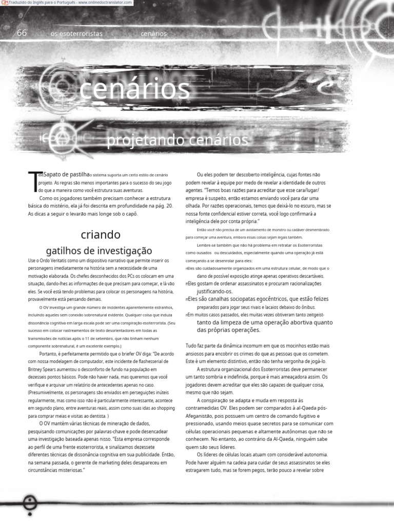 4 - Pdfcoffee - Com - The Esoterrorists RPG 2nd Ed PDF Free - En.pt | Download grátis PDF ...