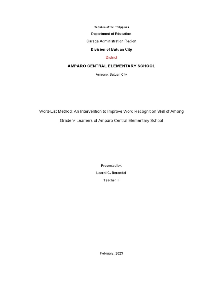 Grade 5 Action Plan | Download Free PDF | Fluency | Communication