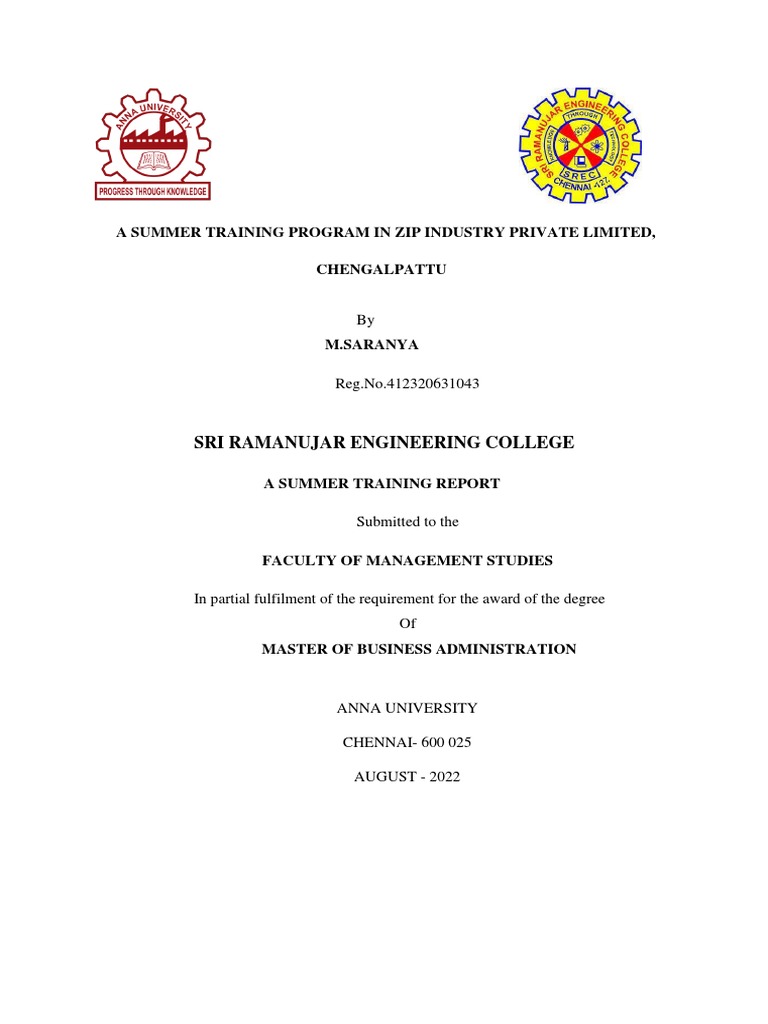 SARANYA Project 123 | PDF | Yarn | Human Resources