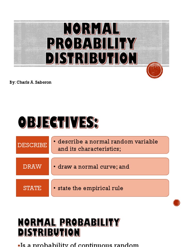 Normal Probability Distribution CHARLS PDF | PDF | Normal Distribution ...