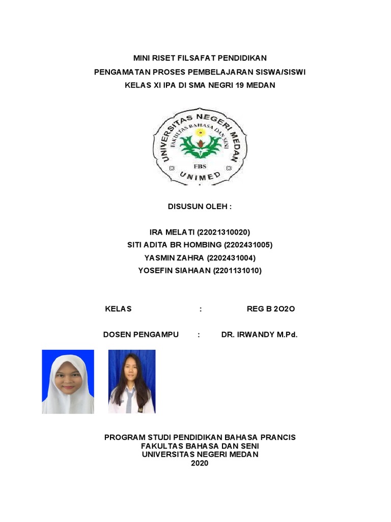 Mini Riset Filsafat Pendidikan Reg B 2020 | PDF