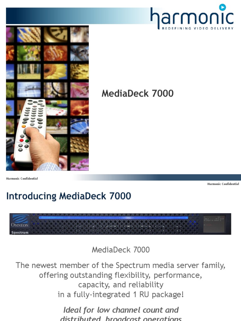 1 MediaDeck 7000 Introduction | PDF | Video | Codec